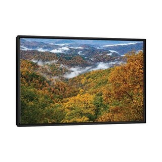 iCanvas "Autumn Colors Rising Fog In The Smokies" by Dan Sproul Framed ...