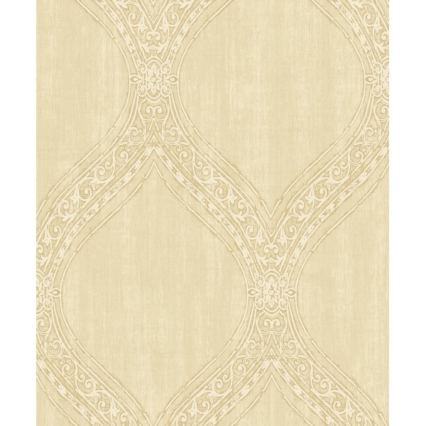 Seabrook Designs Delora Ogee Frame Non-Woven Unpasted Wallpaper - Bed ...