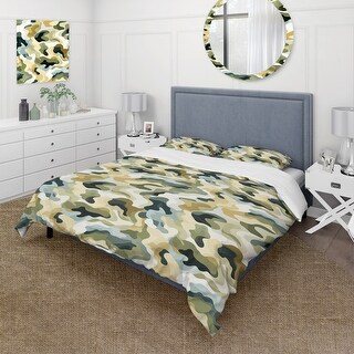 Designart "Desert Oasis Ideational Current" Modern Bedding Covert Cet ...