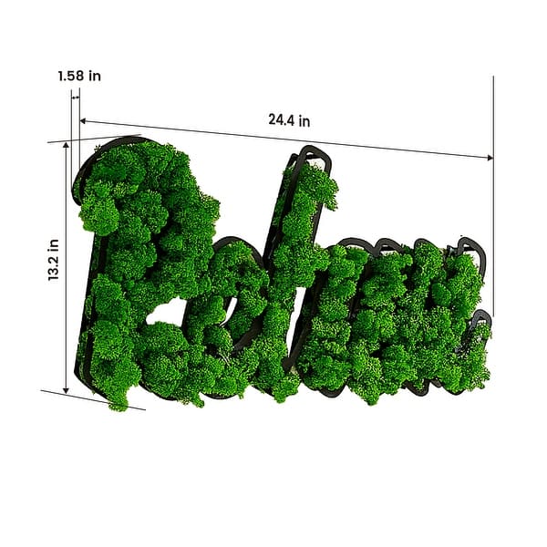 RELAX Letter Art Moss Wall Decor - Bed Bath & Beyond - 39850908