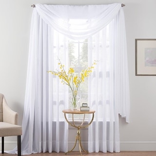 SmartSheer Energy Saving Crushed Voile Window Sheer - Bed Bath & Beyond ...