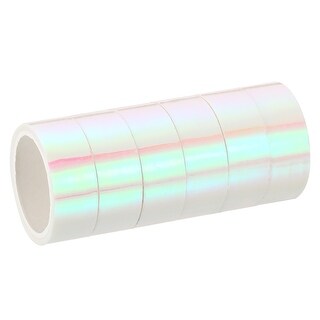 6pcs 15mmx5m Holographic Tape Adhesive Metallic Foil Masking Sticker ...