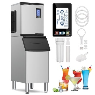 680 LBS/24H Commercial Ice Maker Machine with 560 LBS Storage Bin, Self ...