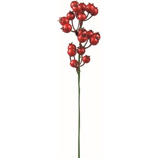 Metallic Red Berries Pick Faux Plants And Trees - Bed Bath & Beyond ...