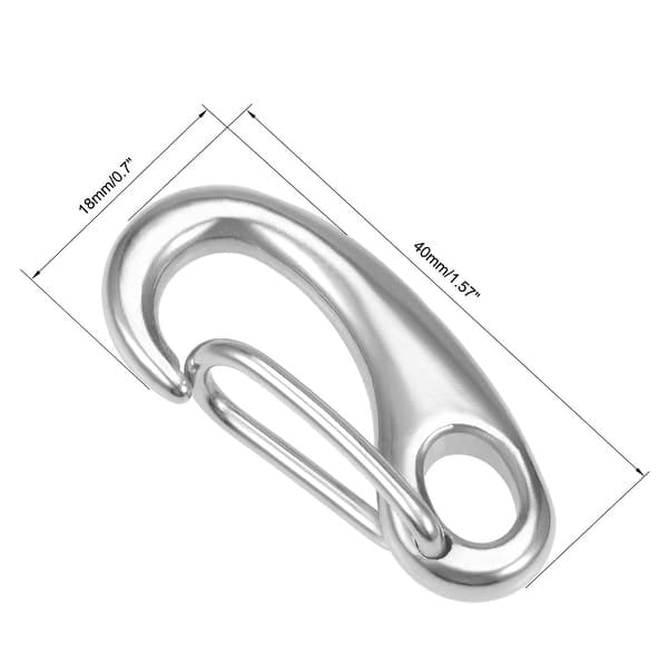 Carabiner Snap Hook, 304 Stainless Steel Spring Gate Snap Hook Clip ...