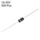 1N4001 Rectifier Diode 1A 50V Axial Electronic Silicon Diodes 500pcs ...