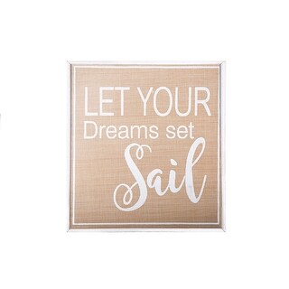 Wall Art with Let Your Dreams Set Sail Typography and Weave Design ...