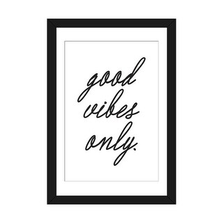 iCanvas "Good Vibes Only. (Cursive)" by Honeymoon Hotel - Bed Bath ...