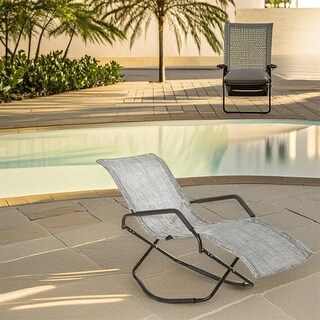 Outsunny Rocking Sun Lounger,Chaise Lounge Rocker for Sunbathing - Bed ...