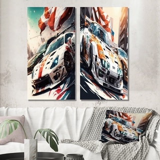 Designart "Tokyo Japan Driving Car IV" Cars Drifting Japon Wall Art Set ...