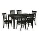 7 Piece Kitchen Table Set - Dining Room Table & 6 Chairs - 36x60 Inch ...