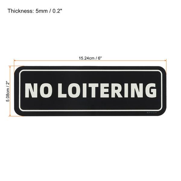 No Loitering Sign, Acrylic Self Adhesive Door Sign Stickers Symbol ...