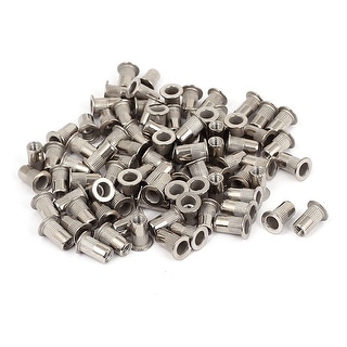 100pcs M5 Stainless Steel Serrated Flat Head Threaded Rivet Nut ...