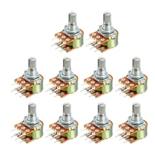WH148 50K Ohm Variable Resistors Dual Carbon Film Taper Potentiometer ...