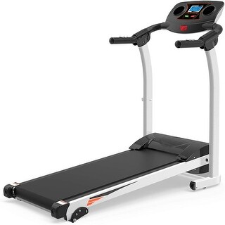 Folding Treadmill with Incline, Quiet White 270lb Heavy Duty Motorized ...