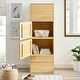 Single MUSEHOMEINC Wooden Storage Box: Front-Opening Organizer for ...