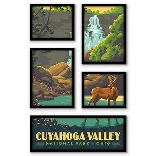 Americanflat Cuyahoga Valley National Park Wildflower 5 Piece Grid Wall ...