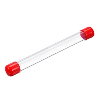 Clear Rigid Tube Plastic Tubing with Red Cap 16mmx20mm/0.63"x0.8", 1 ...