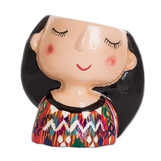 Novica Handmade Julia Dreaming Ceramic Mini Flower Pot - Bed Bath ...