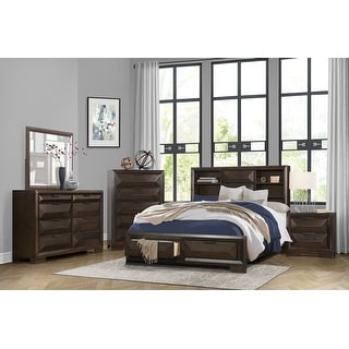 6pc Modern Bedroom Set Storage Bed - Bed Bath & Beyond - 41439683