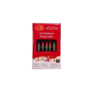 Set of 6 100-Count Multi-Color Incandescent Mini Christmas Lights, 20 ...