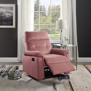 Pink Luxurious Velvet Recliner Chair Couch - Bed Bath & Beyond - 40506278