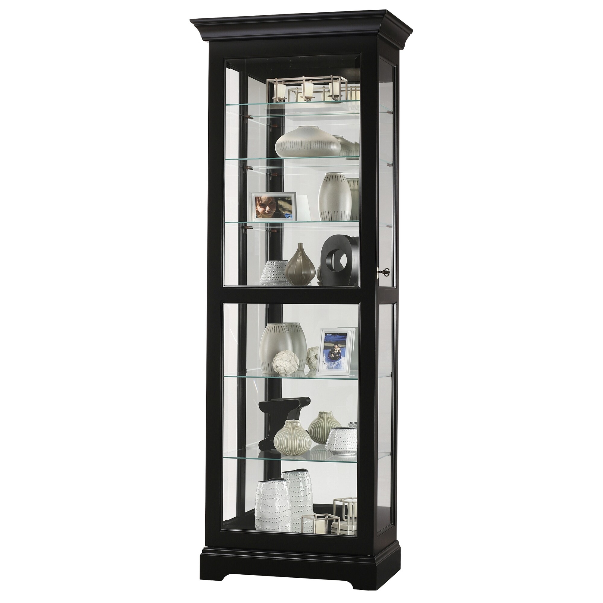 Small black curio cabinet store