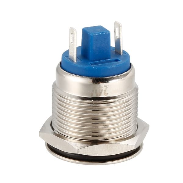 2Pcs 19mm Mounted Thread DC 24V Red Green LED Indicator Light Set - Red ...