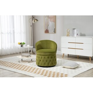 360 Degree Swivel Cuddle Barrel Chairs Accent Chairs Velvet Arm Chair ...