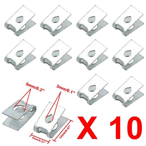 10cs U-Type Metal Screw Fastener Splash Guard Retainer Rivets Clips ...