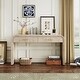 Arc Round Edge Console Table with Open Storage & 2 Drawers, Entryway ...
