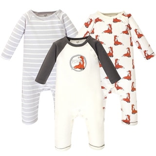 Touched by Nature Baby Boy Organic Cotton Coveralls 3pk, Boho Fox - Bed ...