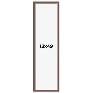 13x49 Shadow Box Frame Brown | 1.125 inches Deep Real Wood Rustic - Bed ...
