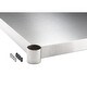 TRINITY Stainless Steel Table with Wheels - Overstock - 6308406