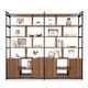 Eureka Ergonomic 85"H x 95"W Large Bookcase with Doors, Storage Cabinet ...