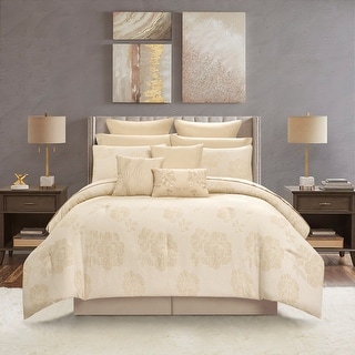 Nanshing Blair 13 Piece Floral Glam Comforter Set - Bed Bath & Beyond ...