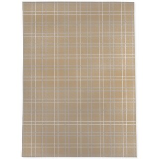 COASTAL PLAID GOLD & TAN Outdoor Rug by, Kavka Designs - Bed Bath ...