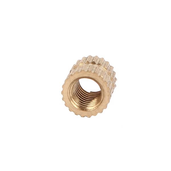 M5 x 8mm Female Thread Brass Knurled Threaded Round Insert Embedded ...