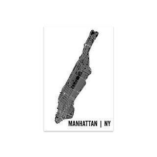 Manhattan Map Print On Acrylic Glass by Mr. City Printing - Bed Bath ...