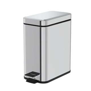 Mega Casa 2.6 Gallon Slim Stainless Steel Trash Can - Bed Bath & Beyond ...