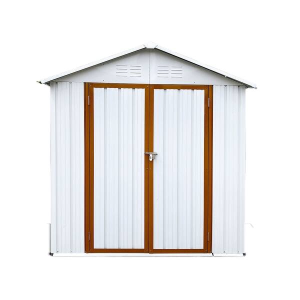 Outdoor 4FTx6FT Metal storage sheds with Apex roof - Bed Bath & Beyond ...