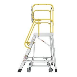 4 Step 375lbs Aluminum Rolling Platform Ladder - Bed Bath & Beyond ...