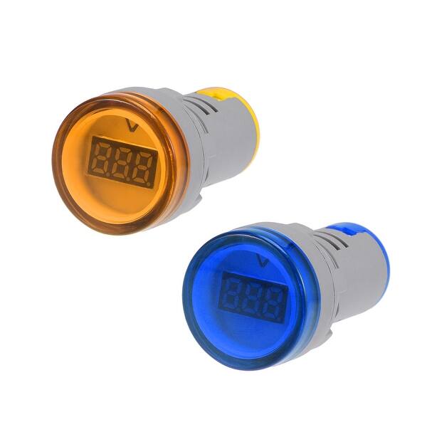 Digital LED Display Voltmeter AC 60-500V Signal Indicator Blue Yellow ...