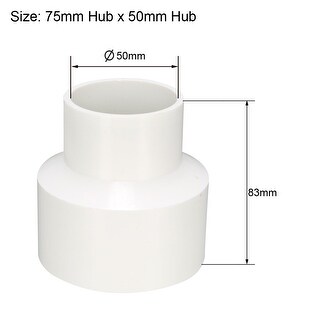 PVC Reducing Coupling Hub by Hub, DWV Pipe Fittings Gray - Bed Bath ...