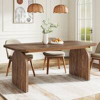 Modern Dining Table for 4-6 People, 63" Large Rectangle Kitchen Table ...