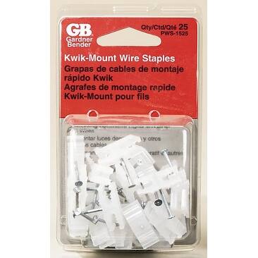 Gardner Bender PWS-1525 Kwik Mount Wire Staples, Pack-25 - Bed Bath ...
