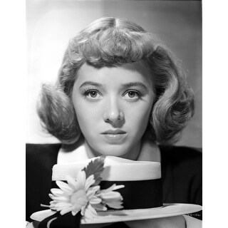 Jeff Donnell Portrait in Black Square-Neck Linen Suit Dress Photo Print ...