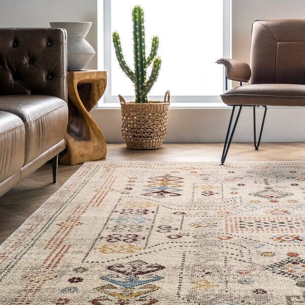 dot border rug