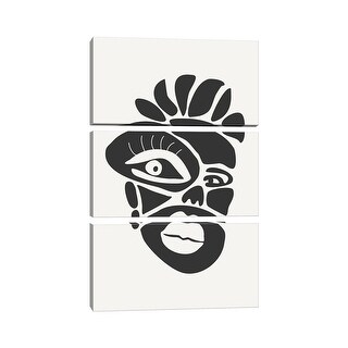 iCanvas "Abstract Faces Series I" by Jay Stanley 3-Piece Wall Art Set ...