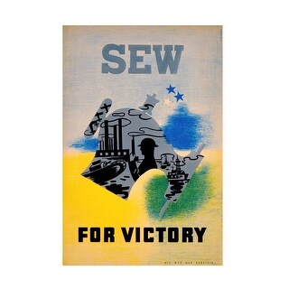 Print Collection 'Sew for Victory ' Canvas Art - Bed Bath & Beyond ...